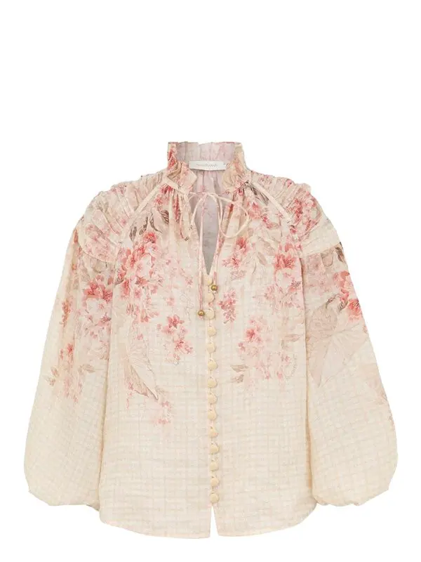 Zimmermann Illuminate Billow Blouse - Nude