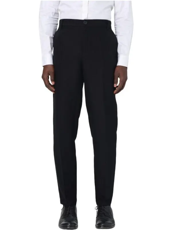 Armani Exchange Belt-loop Casual Pants - Black