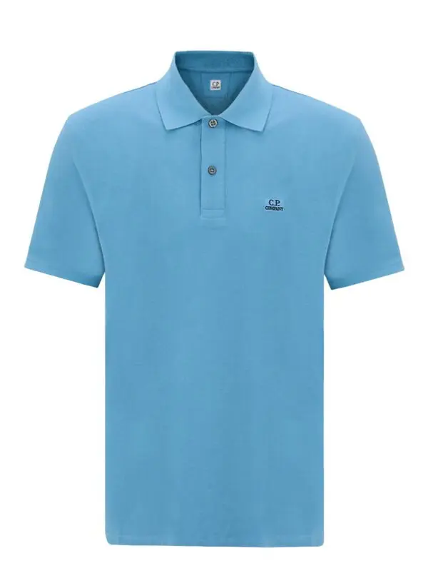 C.P. COMPANY Small-logo Polo Shirt - Blue