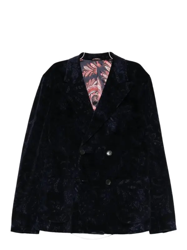 Etro Double-breasted Tailored Blazer - Blue