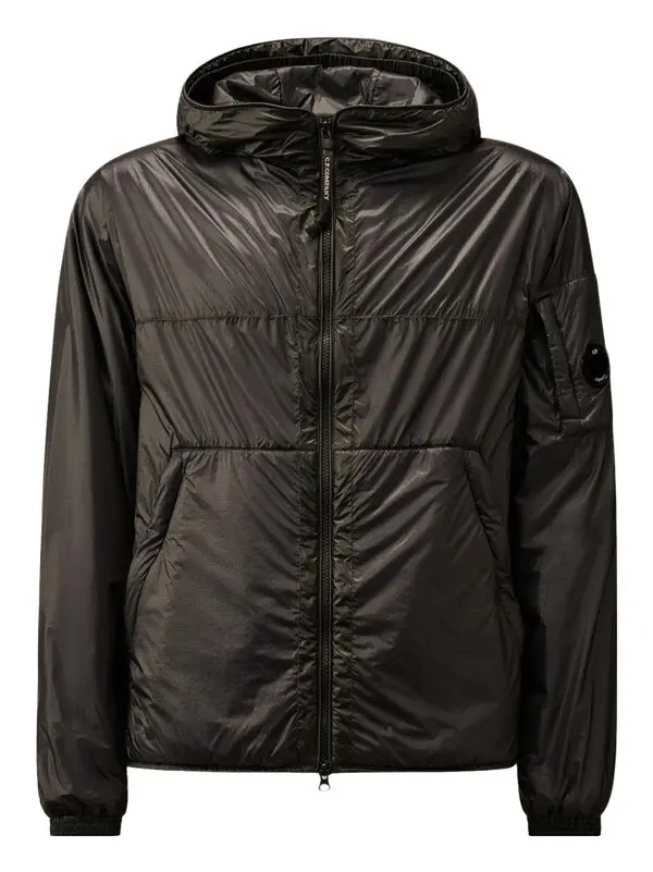 C.P. COMPANY Hooded Jacket With Lens Detail - Total Solar Eclipse-blue