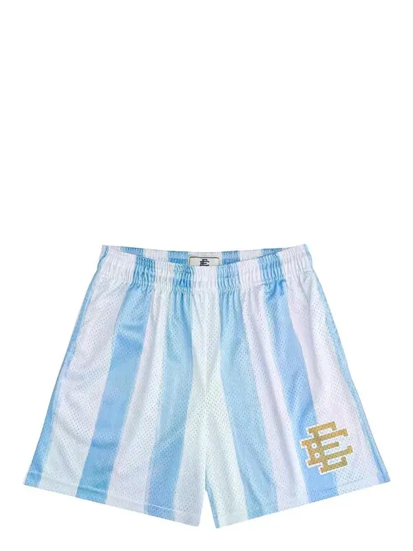 ERIC EMANUEL Argentia Striped Mesh Shorts - Blue