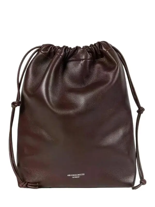 ANN DEMEULEMEESTER Large Philippa Bucket Bag - Brown