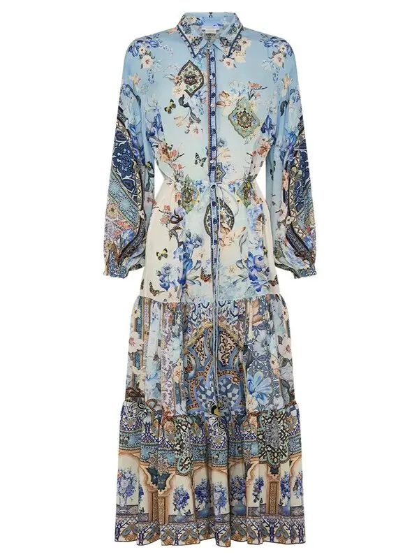 Camilla Al Manial Palace Memoirs Maxi Dress - Gray