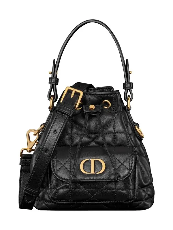Dior Caro Nano Bucket Bag - Black