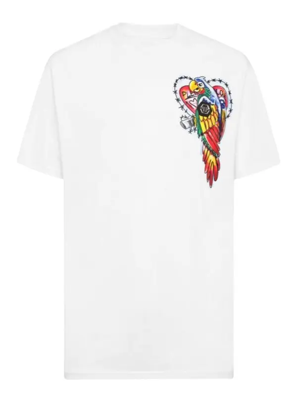 Philipp Plein Hawaii Ss Round Neck T-shirt - White