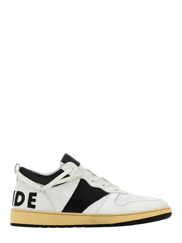 Rhude Low-cut Lace-up Sneakers With Perforated Details - White