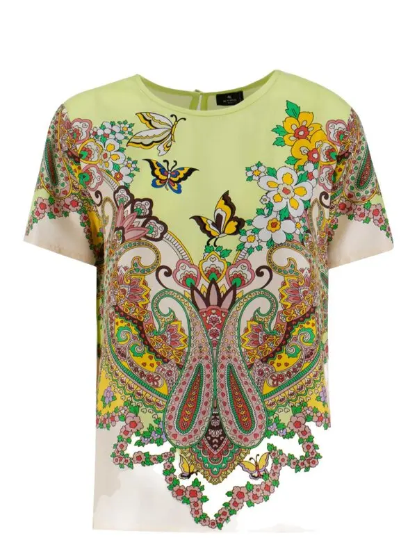 Etro Paisley Printed T-shirt - Nude