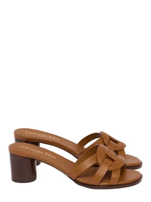 Dior D-club Open-toe High-heeled Sandals - Brown