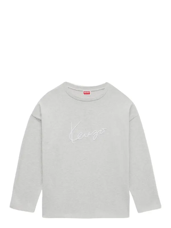 Kenzo Embroidered Long Sleeve T-shirt - White