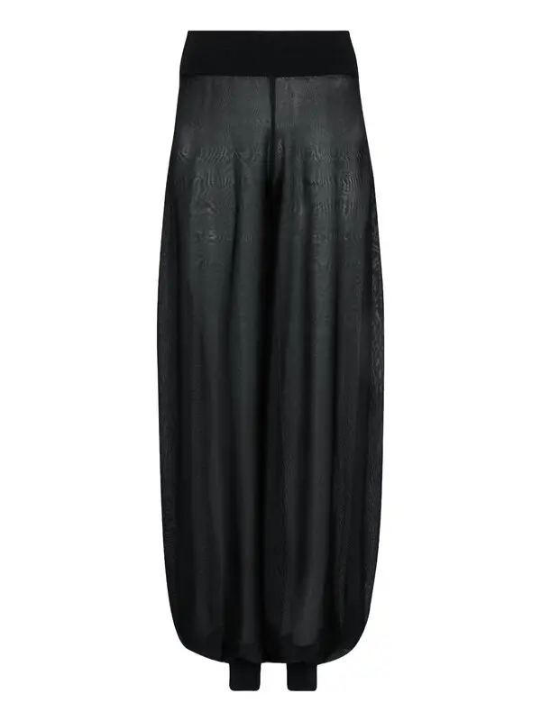 Alaïa Ribbed Waistband Knitted Trousers - Black