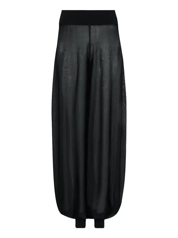 Alaïa Ribbed Waistband Knitted Trousers - Black
