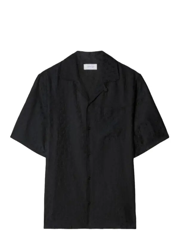 Off-White Buttoned Short-sleeved Shirt - Black
