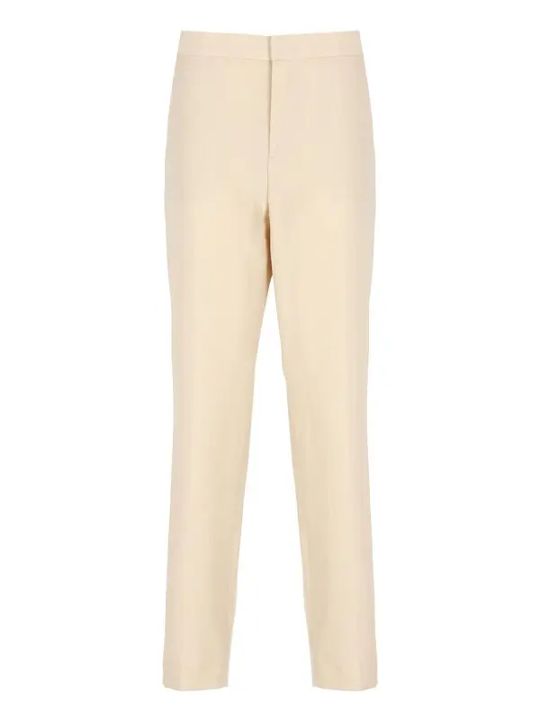 Fabiana Filippi Cropped Trousers With Side Light Details - Nude