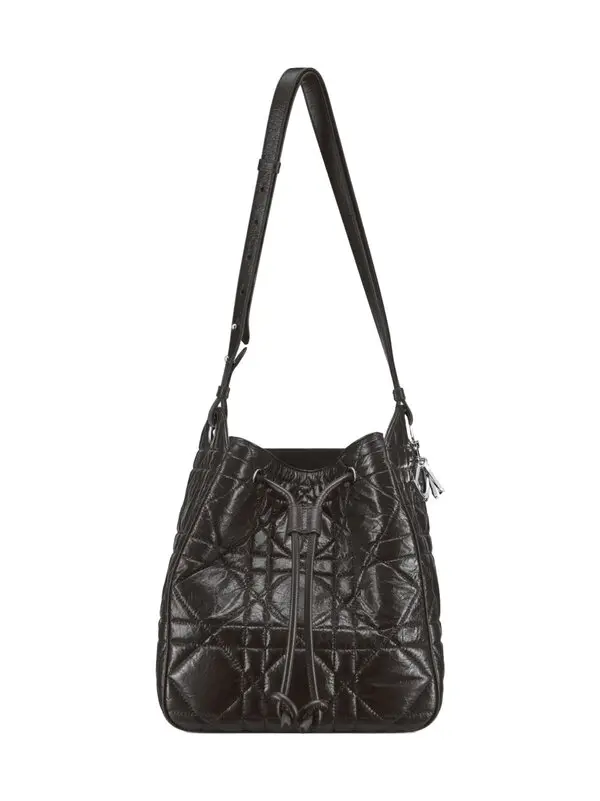 Dior Medium D-motion Hobo Bucket Bag - Black