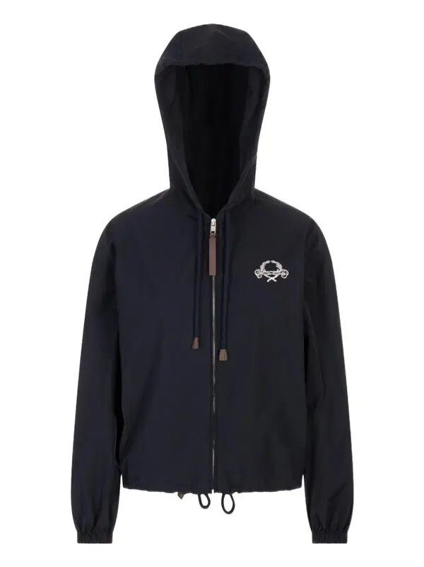 Moschino Zipped Bomber Jacket With Hood - Black