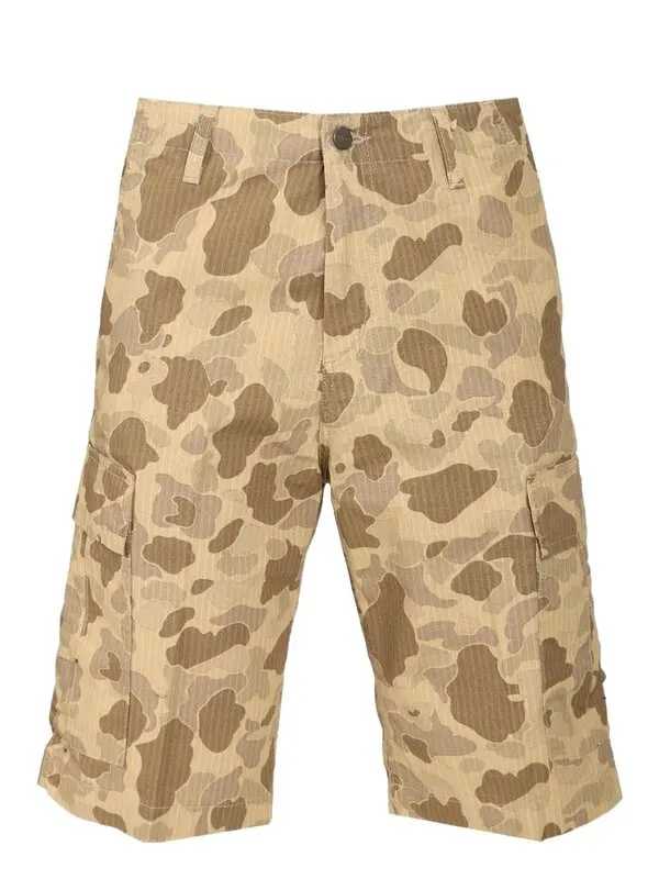 Carhartt Work In Progress Camouflage Cargo Shorts - Beige
