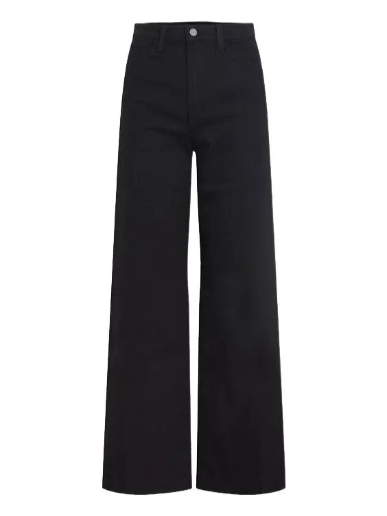 Joe's Jeans Petite High Rise Wide Leg Jeans - Black