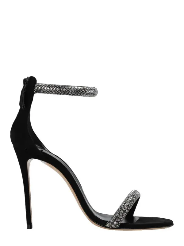 Casadei Scarlet Stratosphere 100mm Crystal-embellished Sandals - Black
