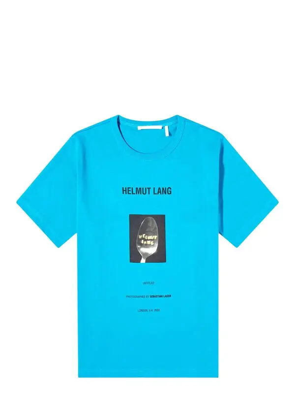 Helmut Lang Photograph-print Cotton T-shirt - Blue