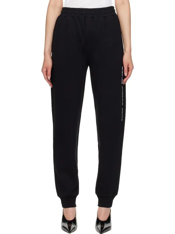 Helmut Lang Ribbed Elastic Waist Sweatpants - Black