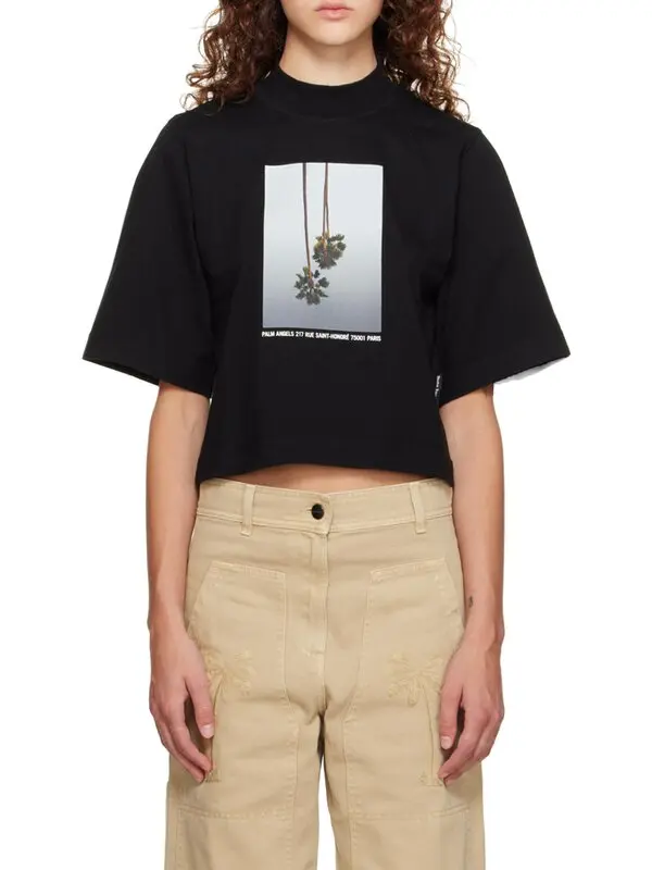 Palm Angels Graphic Print T-shirt - Black