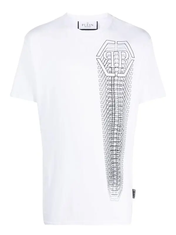 Philipp Plein Short-sleeved T-shirt With Round Neck - White