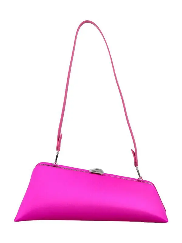 Attico The Long Night Logo Detailed Clutch Bag - Pink