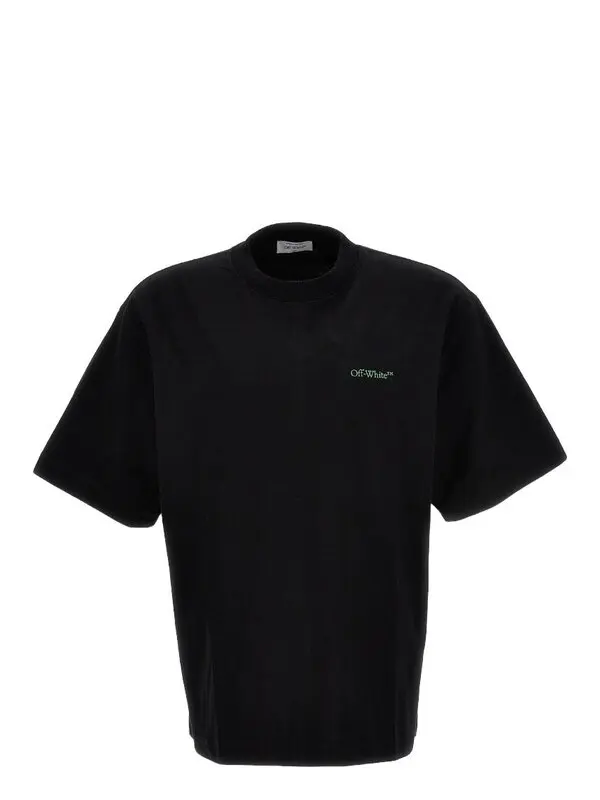 Off-White Logo-embroidered T-shirt - Black