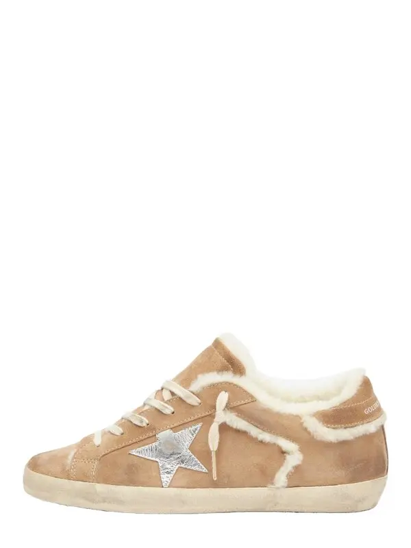 GOLDEN GOOSE Super-star Distressed Low-top Sneakers - Nude