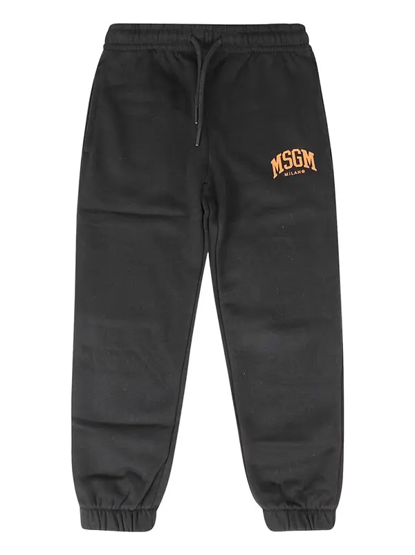 MSGM Logo-print Cotton Track Pants - Black