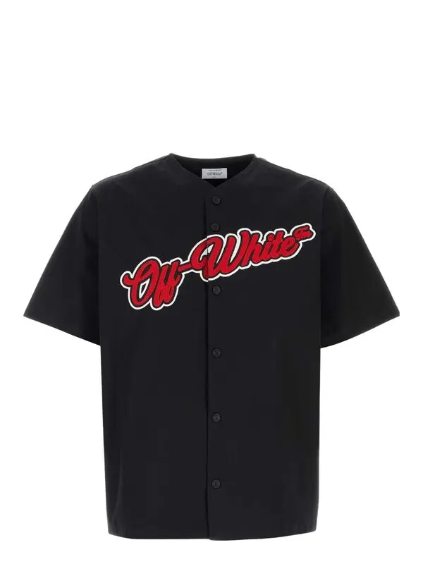 Off-White Logo Detailed Short-sleeved Shirt - Black