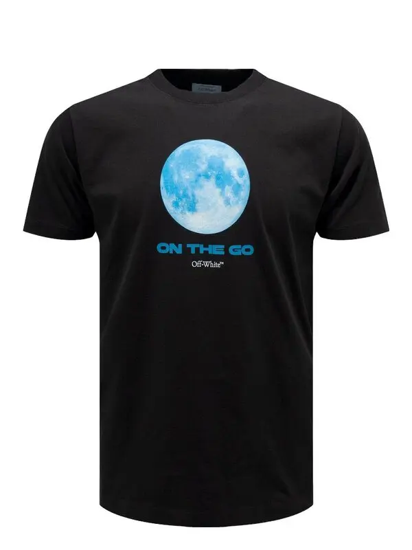 Off-White On The Go Moon Cotton T-shirt - Blue