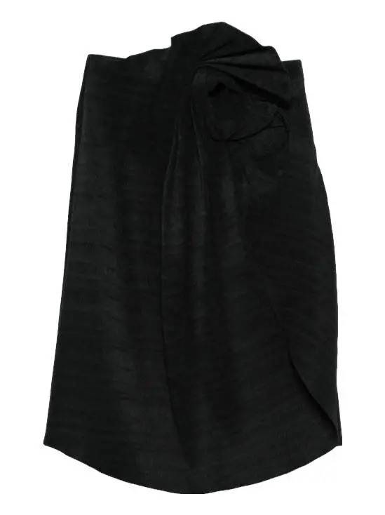 Magda Butrym Floral Knot Midi Skirt - Black