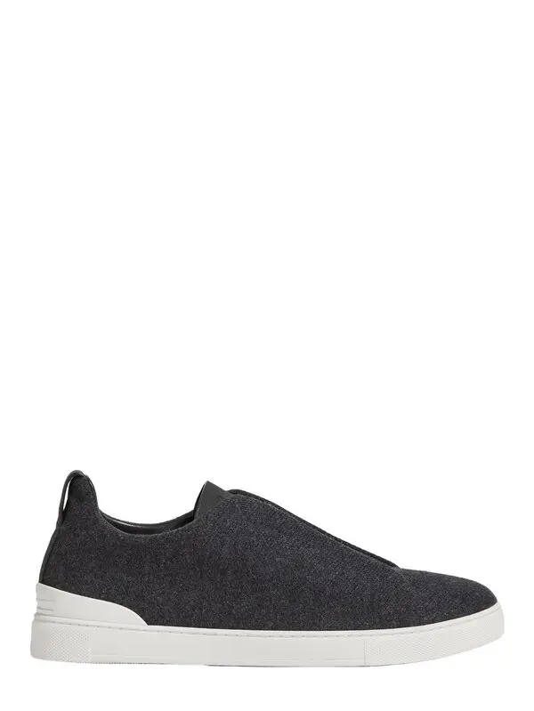 Zegna Triple Stitch Sneakers - Dark Gray