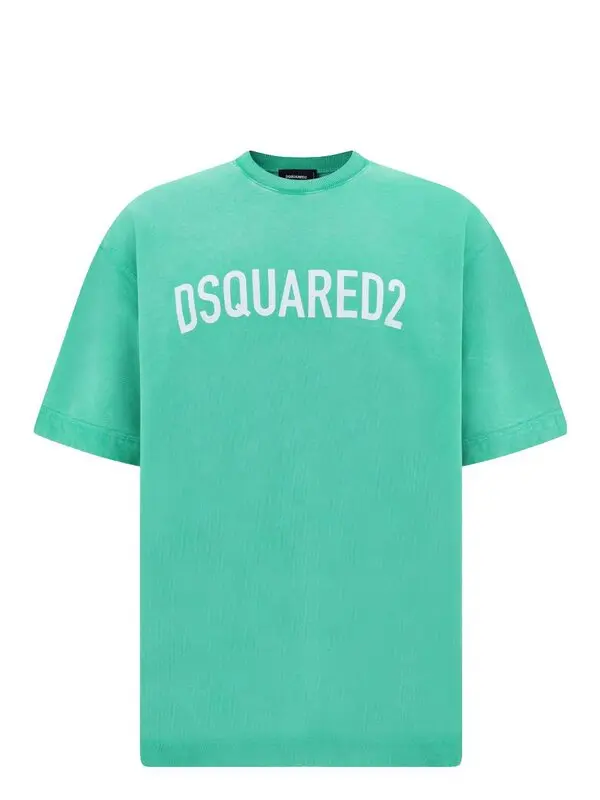Dsquared2 Drop-shoulder Cotton T-shirt - Green