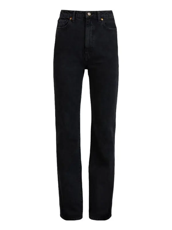 Khaite High-waisted Straight-leg Jeans - Black