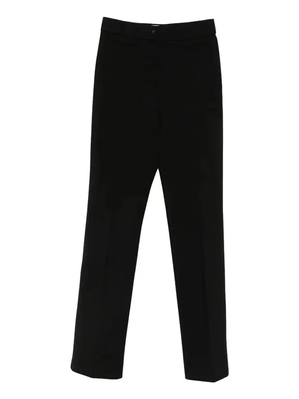 Valentino Garavani Wool Straight Leg Pants - Black