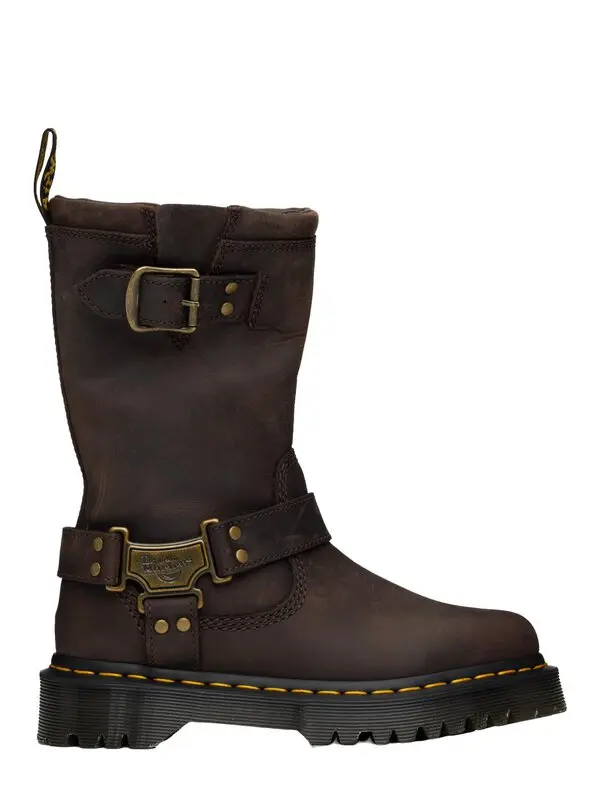 Dr. Martens Buckled Leather Ankle Boots - Black