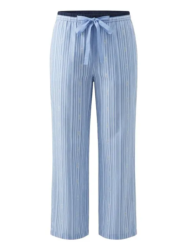 Gucci Printed Cotton Poplin Pants - Light Blue