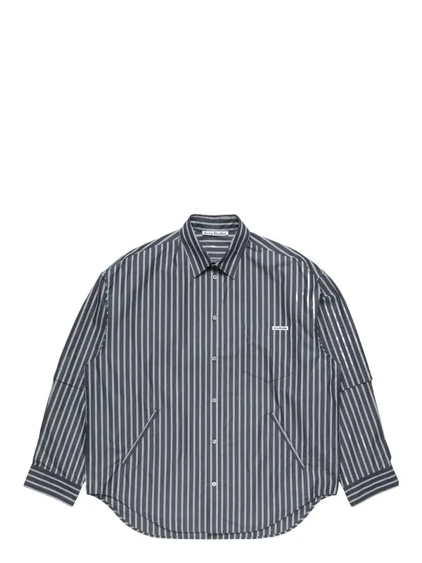 Acne Studios Striped Chest-pocket Shirt - Blue/white