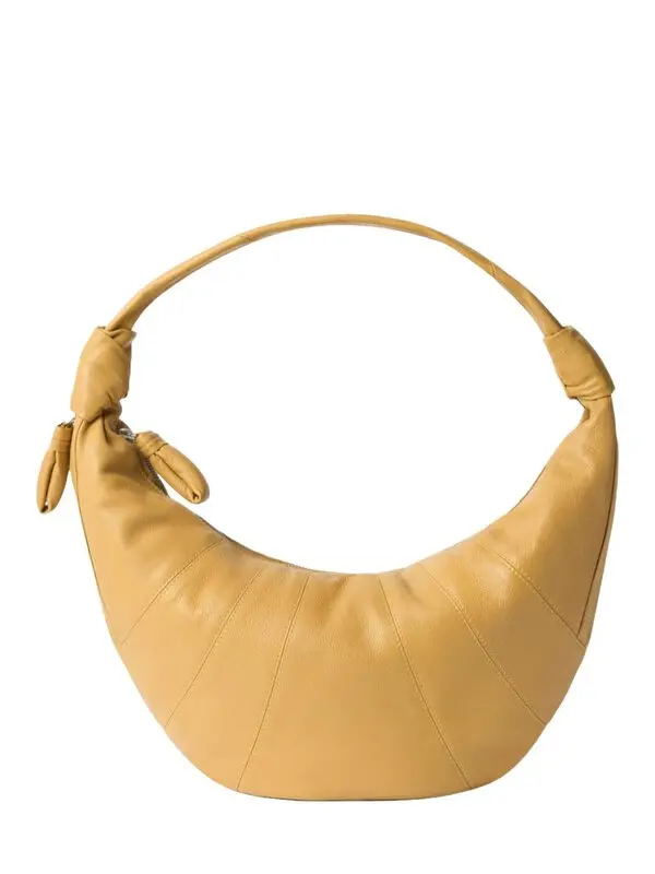 LEMAIRE Fortune Croissant Bag In Goat Leather - Butternut