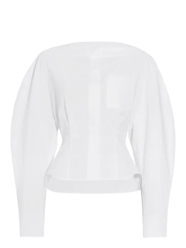 Jacquemus La Chemise Barco Boat Neck Shirt - White