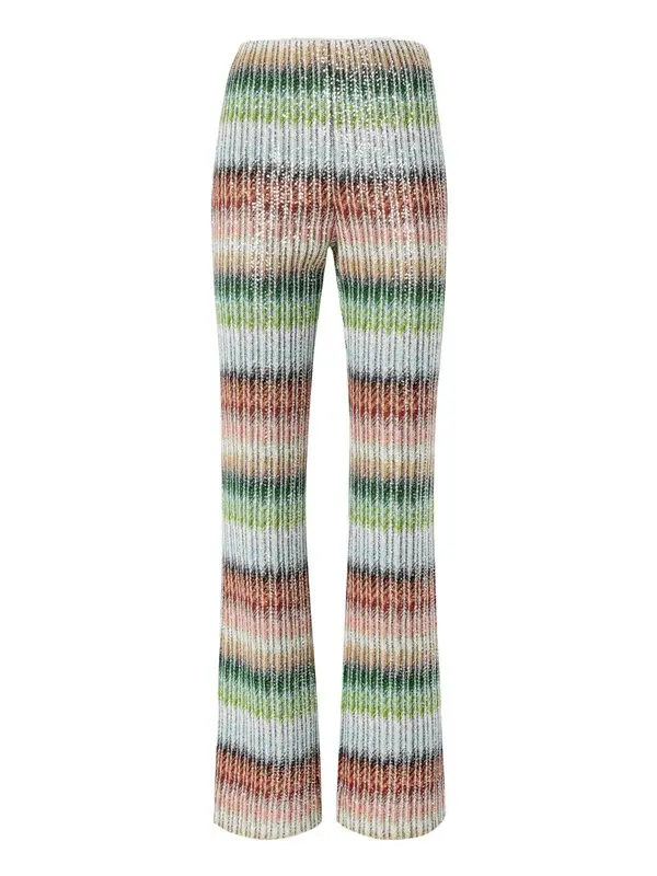 Missoni Gradient Zig-zag Knitted Flared Trousers - Multi-color