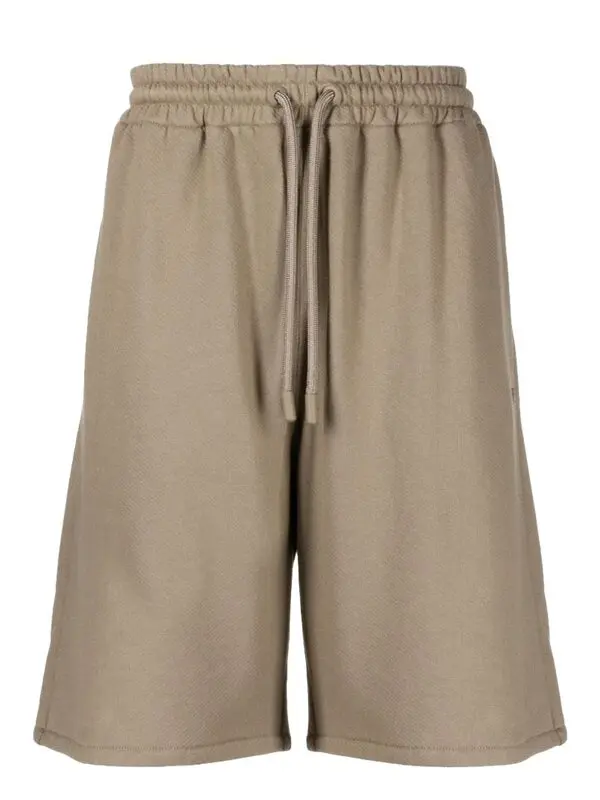 Off-White Elasticated-waist Printed Shorts - Nude