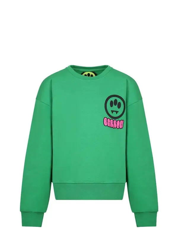 BARROW Logo-print Cotton Sweatshirt - Green