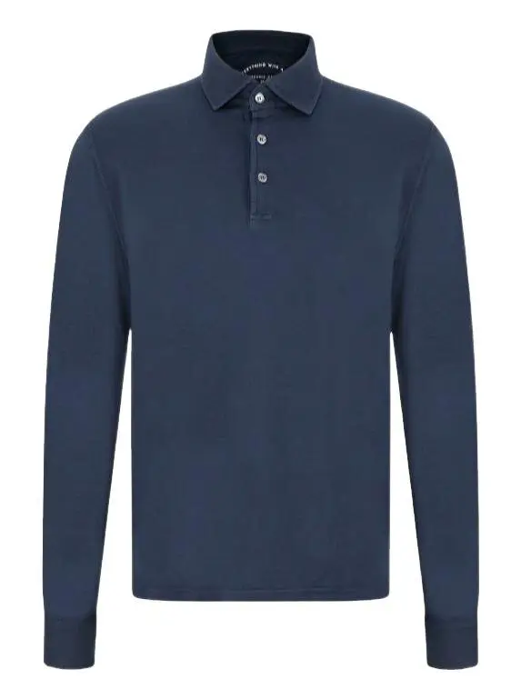 Fedeli Long Sleeve Polo - Blue