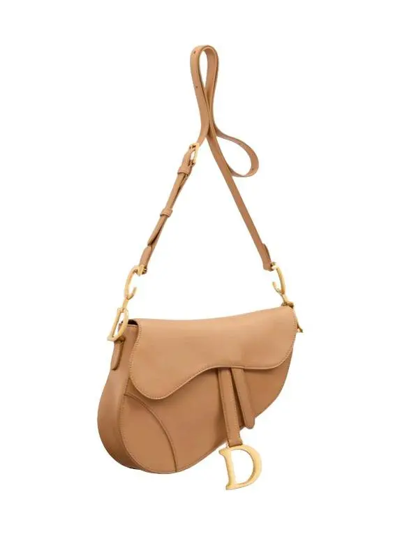Dior Medium Soft Saddle Bag With Strap - Brown
