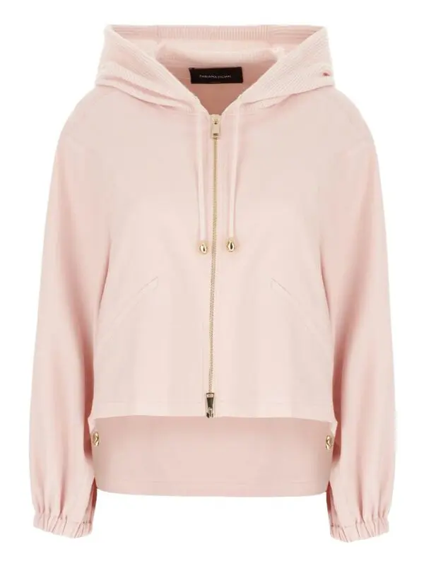 Fabiana Filippi Long Sleeve Hooded Jacket - Pink