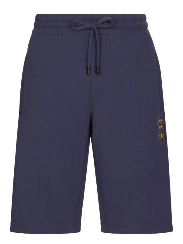Dolce & Gabbana Drawstring-waist Jersey Shorts - Black